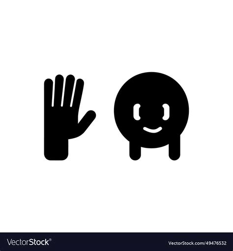 Friends Saying Goodbye Icon Simple Royalty Free Vector