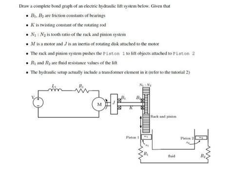 Solved Draw A Complete Bond Graph Of An Electric Hydraulic
