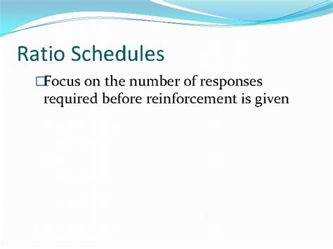 Schedules Of Reinforcement Or Punishment Interval Schedules Ratio