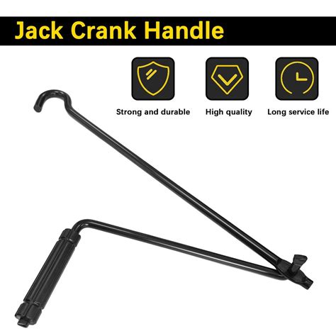Car Scissor Crank Folding Jack Lever Handle Lift Rod Tire Wheel Lug