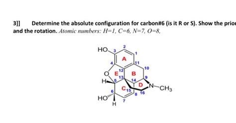 Solved 3]] Determine the absolute configuration for carbon#6 | Chegg.com