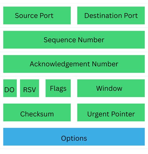 Tcp Header Format Size Fields And Diagram