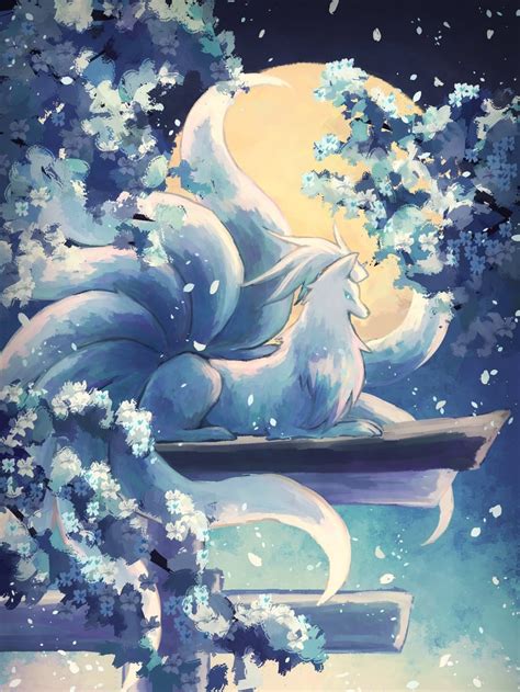 Alolan Ninetales Pokemon Drawn By 7phi3 Danbooru