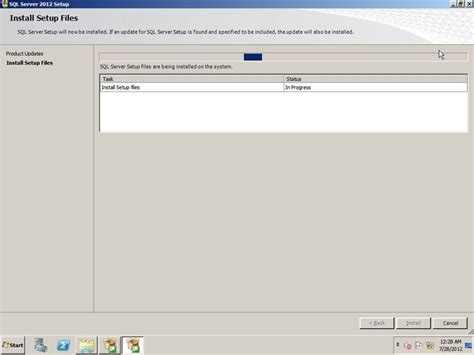 installing sql server 2012 database journal