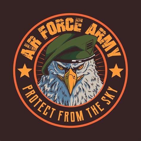 Air Force Logo Using Eagle Mascot With Hand Draw Style 78866519 Vector