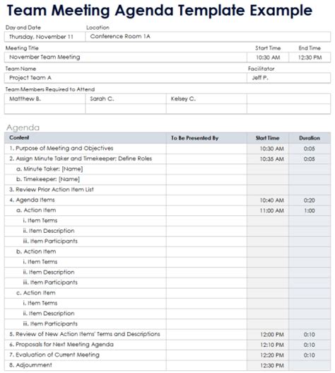 Meeting Agenda Examples For All Types Of Meetings