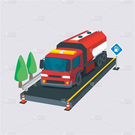 油罐车三维图形卡车复杂巴士分离着色商务汽车汽油设计