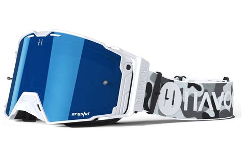 Havoc Arctic Camo Helios Goggles Blue Crystal Lens W White Frame