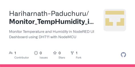 GitHub Hariharnath Paduchuru Monitor TempHumidity In NodeRED Dashboard NodeMCU Monitor