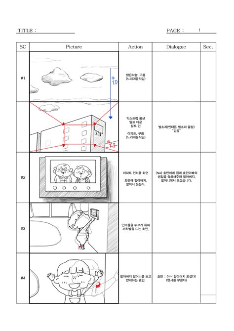 애니메이션 효민 아빠의 생일파티 스토리보드 Animation Storyboard Behance