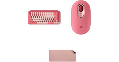 Logitech Wireless Pop Keys Silent Mouse Studio Desk Mat