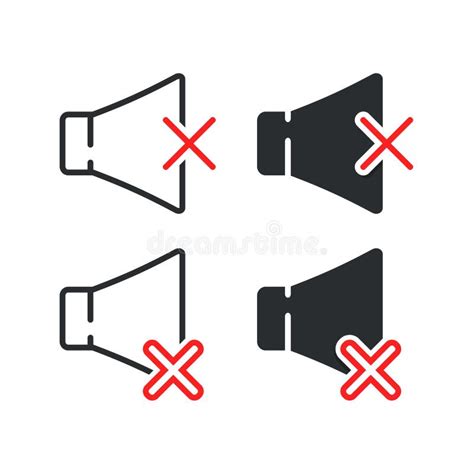 Sound Volume Error Illustration Vector Stock Vector Illustration Of