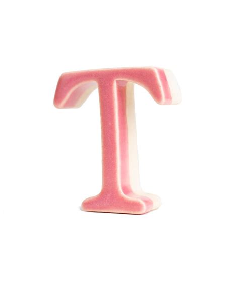 T LOVE Letter Stoneware Clay Lettering Stoneware