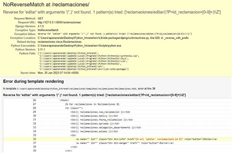 reverse for editar with arguments not found templates