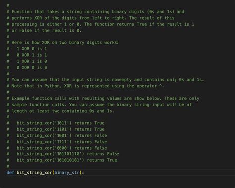 Solved Function That Takes A String Containing Binary Chegg Com
