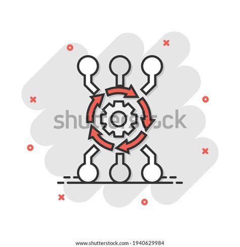 Vector Cartoon Algorithm Api Software Icon Stock Vector Royalty Free