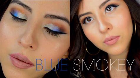 Blue And Silver Smokey Eye Makeup Tutorial Youtube
