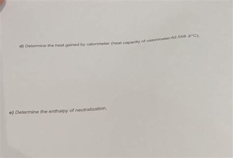 Solved Pts Calculations A Write The Neutralization Chegg