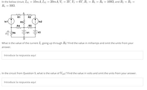solved in the below circuit isi 10m a is2 20ma v1