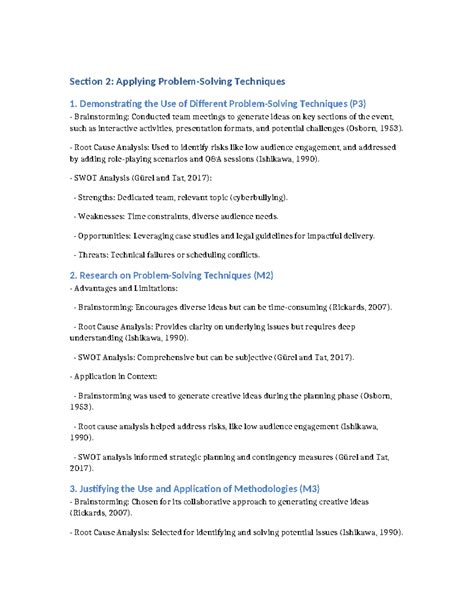 Section 2 Problem Solving Techniques Section 2 Applying Problem