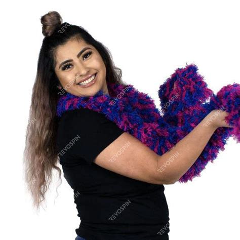 No Mess Super Sized Featherless Boa Blue And Purple Revospin