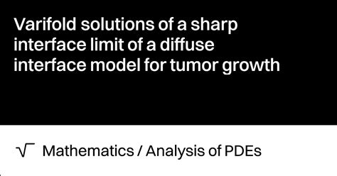 Varifold Solutions Of A Sharp Interface Limit Of A Diffuse Interface Model For Tumor Growth