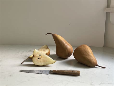 Pear And Pear Slices With Knife Artist Reference Photos