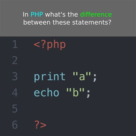 Difference Between Php Statements