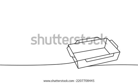 Disposable Paper Burger Box One Line Stock Vector Royalty Free 2207708445 Shutterstock
