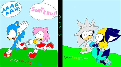 Amy Chasing Sonic Sylvia Tickles Silver By Arty Sylvi 14 On Deviantart
