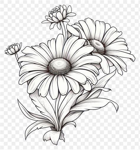 Download Free Png Of Png Daisy Flower Pattern Drawing Sketch About Png