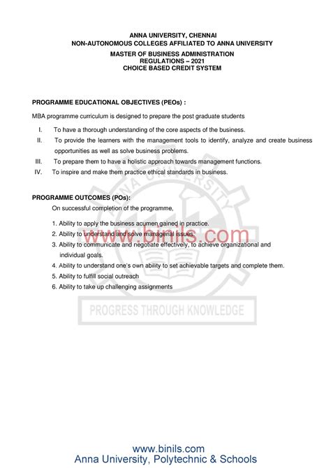 anna university mba syllabus regulation 2021 pdf anna university