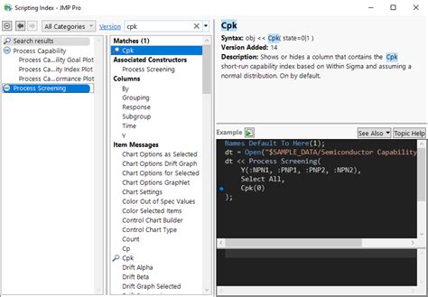 From Jarmos Desk Using The Scripting Index As Your Jmp® Search Jmp