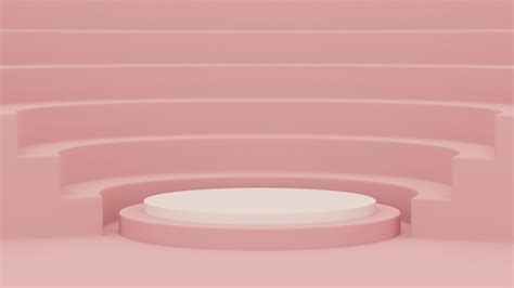 핑크 크리에이티브 모의 장면 핑크 파스텔 배경계단이 있는 크리에이티브 포디움 디자인 3d 일러스트 0명에 대한 스톡 사진 및 기타 이미지 Istock