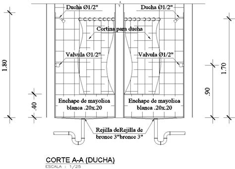Shower Design With Detail Autocad Drawing Cad File Dwg File