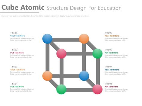 Cubic Atomic Structure Diagram Powerpoint Template