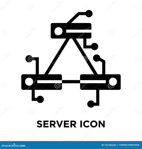 Server Icon Vector Isolated On White Background Logo Concept Of Stock Vector Illustration Of