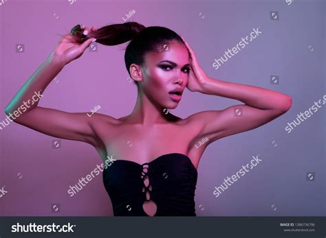 Fashionable Portrait Sexy Girl Color Filter Stock Photo 1386736796 Shutterstock