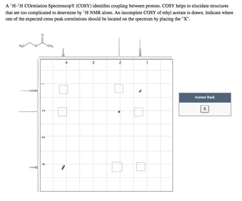 Solved A H H Correlation Spectroscopy Cosy Identifies