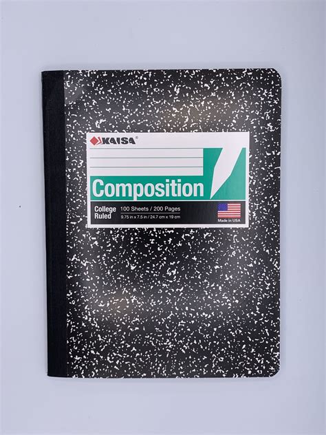 Composition Book 100 Sheets 200 Pages Wide Ruled Wholesale Apparel