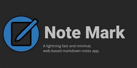 note mark a web based markdown notes app featuring a sleek and