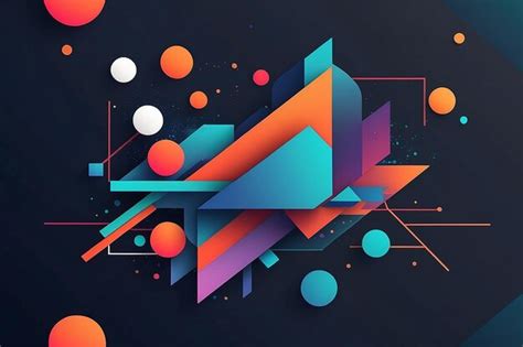 Premium Photo Abstract Geometric Graphic Element Vector