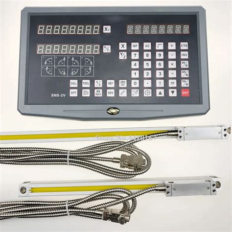 Complete 2 Axis Dro Digital Readout Set Kit 2 PCS 1 Micron Set Rulers 400 450 500 550 600 650