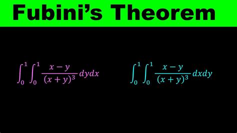 Fubinis Theorem Double Integral That Seems To Violates Fubinis