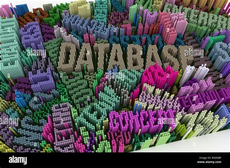Keyword Of Database Colorful 3d Rendering Abstract Block Geometric Structure Shape