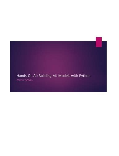 Hands On Ai Building Ml Models With Python