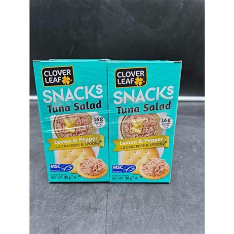 Clover Leaf Snacks Tuna Salad Lemon Pepper And Crackers 6 X 90g