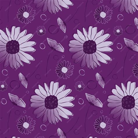 Free Vector Floral Monochromatic Pattern Free Vector Floral Monochromatic Pattern