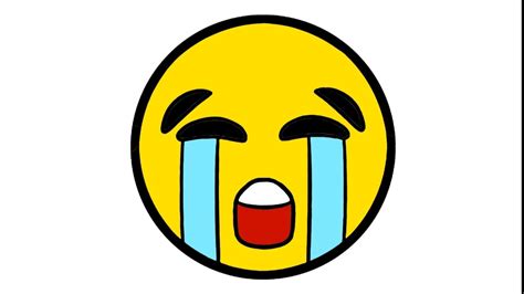 طريقة رسم ايموجي الباكي للأطفال😭 Youtube