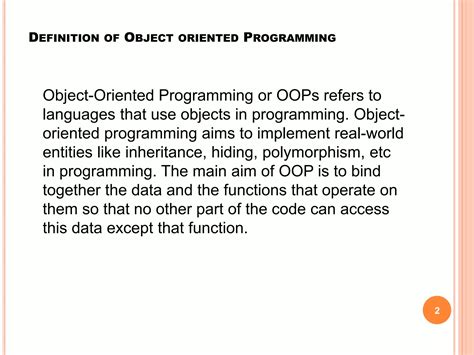 Question Pattern In Object Oriented Programming Pptx